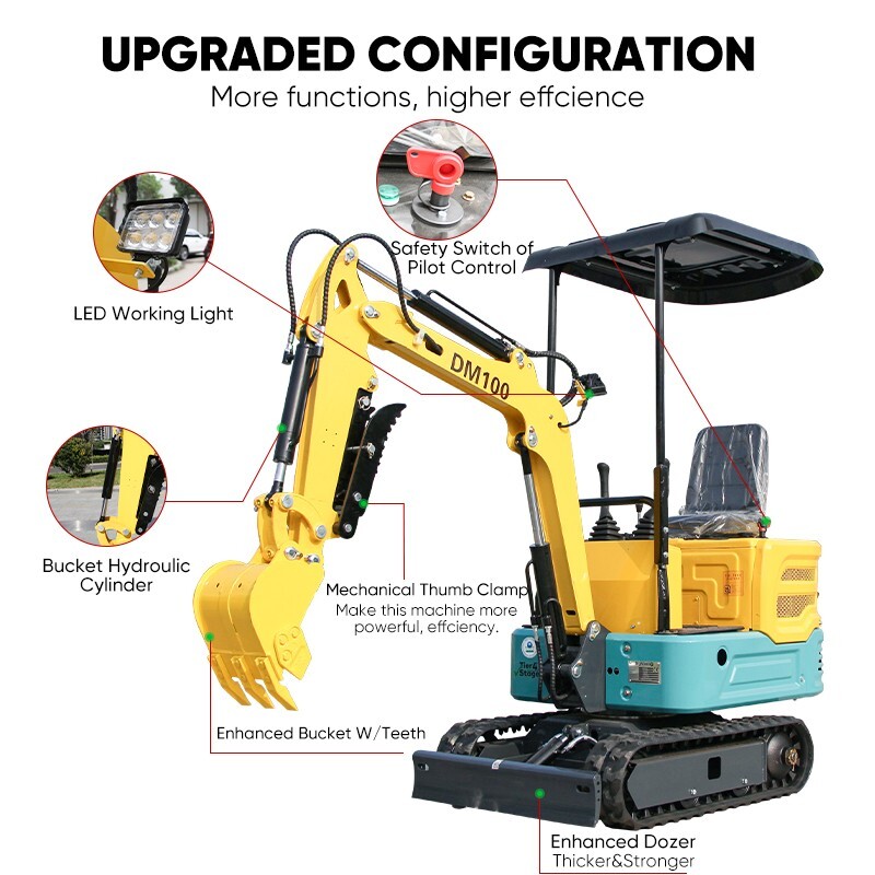 FREE SHIPPING New 13.5HP 2000lb Mini Hydraulic Excavators Digger Track ...