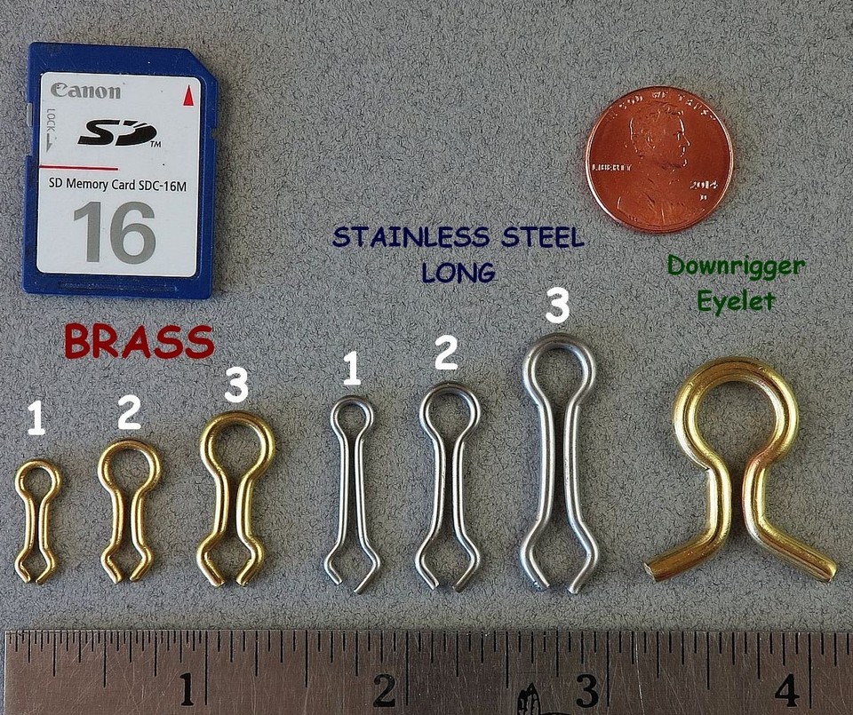 20 Count Brass Downrigger Mold Eyes - Eyelets for Lead Weight Molds ...