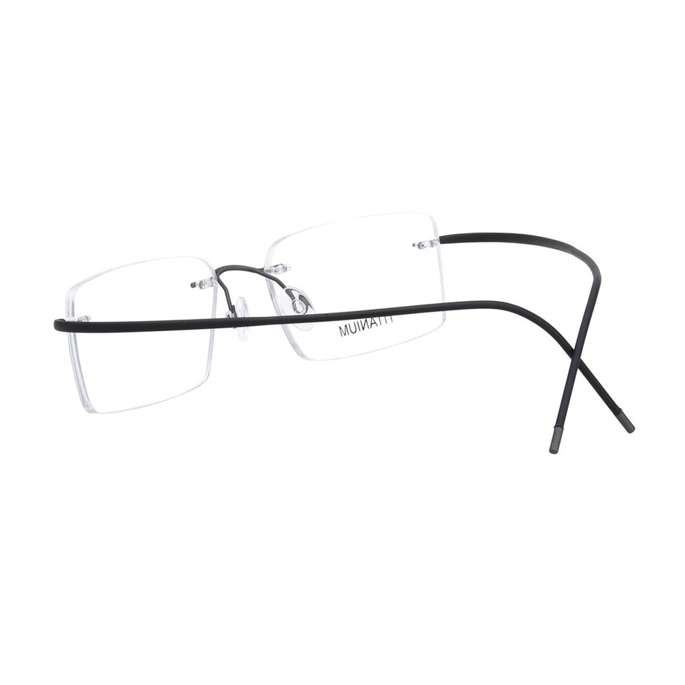 Ultra Light Titanium Flexible Eyeglasses Frames Rimless Glasses Frame ...