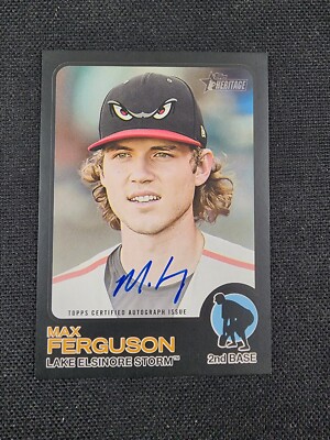 Max Ferguson 2022 Topps Heritage Minor League Real One On Card Black 35 ...