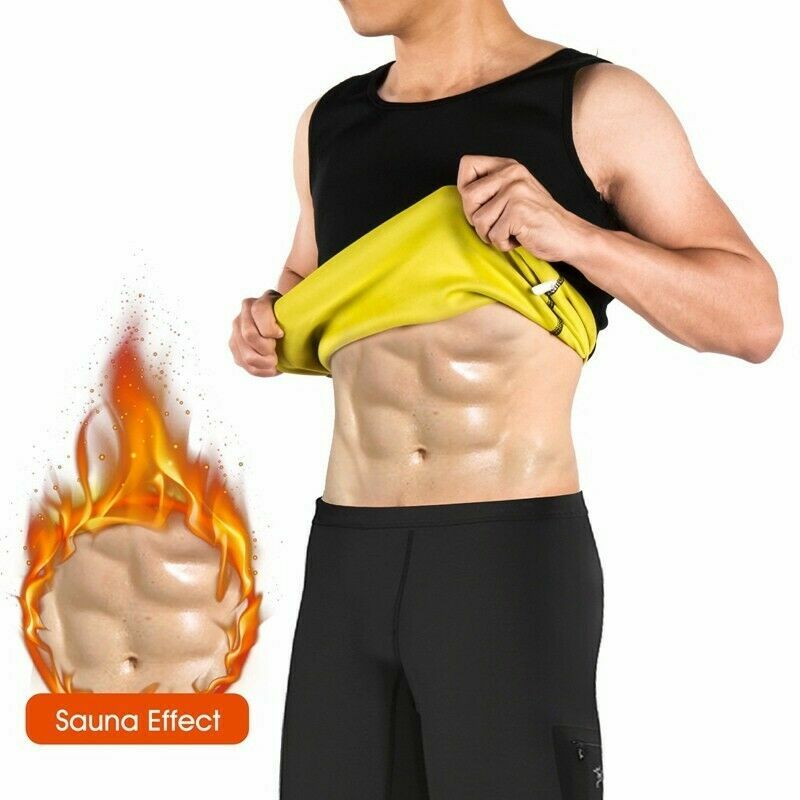 Compression Shirt Sweat Vest Men Stomach Fat Burner Gym Vest Sauna Vest ...