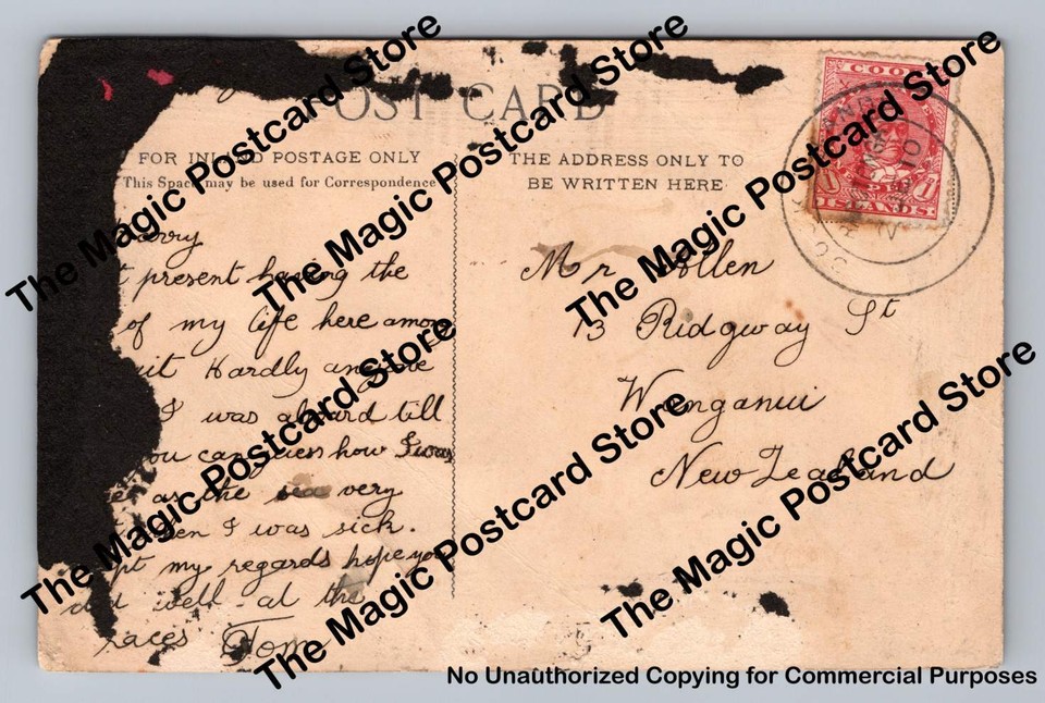 Arorangi Palace RAROTONGA Cook Islands Antique Hand Colored South ...