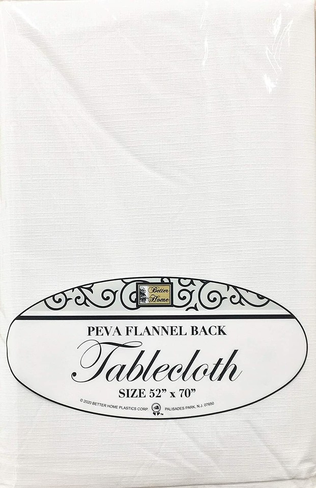 Kitchen Design PEVA Tablecloth with Protective Flannel Backed Size ...