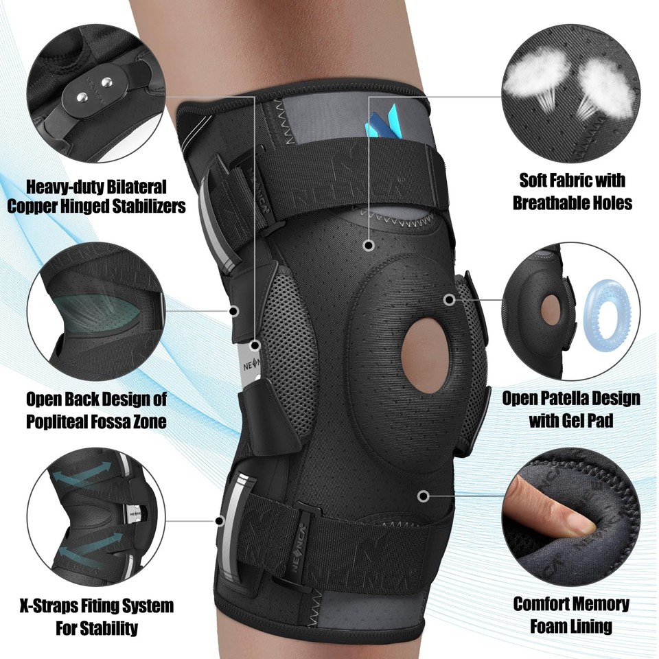 NEENCA Knee Brace Hinged Support | Pain Relief, Arthritis, Meniscus ...