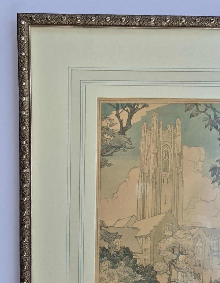 A vintage Coulton Waugh hand-colored lithograph Wellsey College | eBay