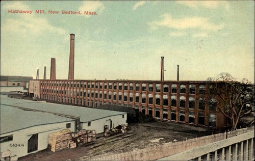 New Bedford MA Massachusetts Hathaway Mill c1900-20s Vintage Postcard ...