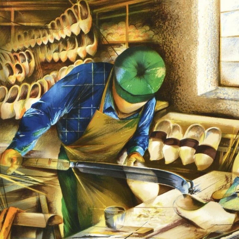Raymond Poulet "Shoemaker" Signed Limited Edition Lithograph on Paper ...