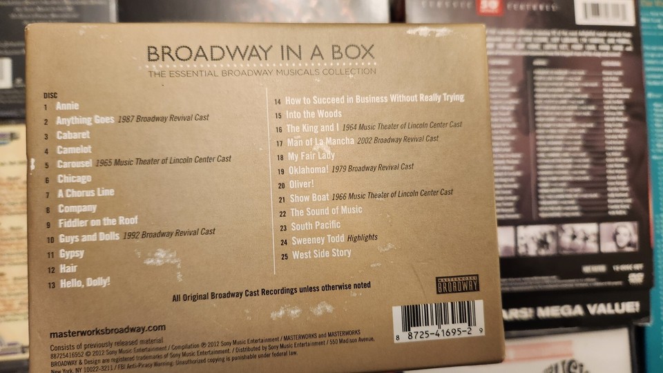 Broadway In A Box + Musicals CDs DVDs Original Cast Recordings Musical ...