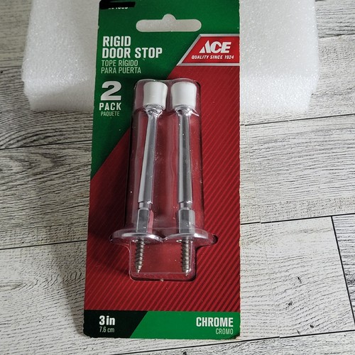 Brand New 2pk Door Stopper, Door Stop, Ace Hardware, Rigid, Chrome | eBay