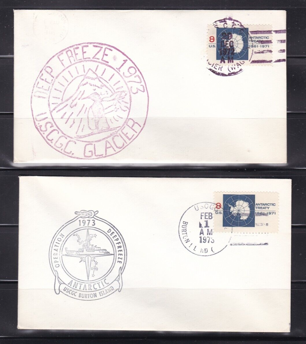 6 1971-3 US Naval Covers Operation Deep Freeze Stamp #1431 Coast Guard ...