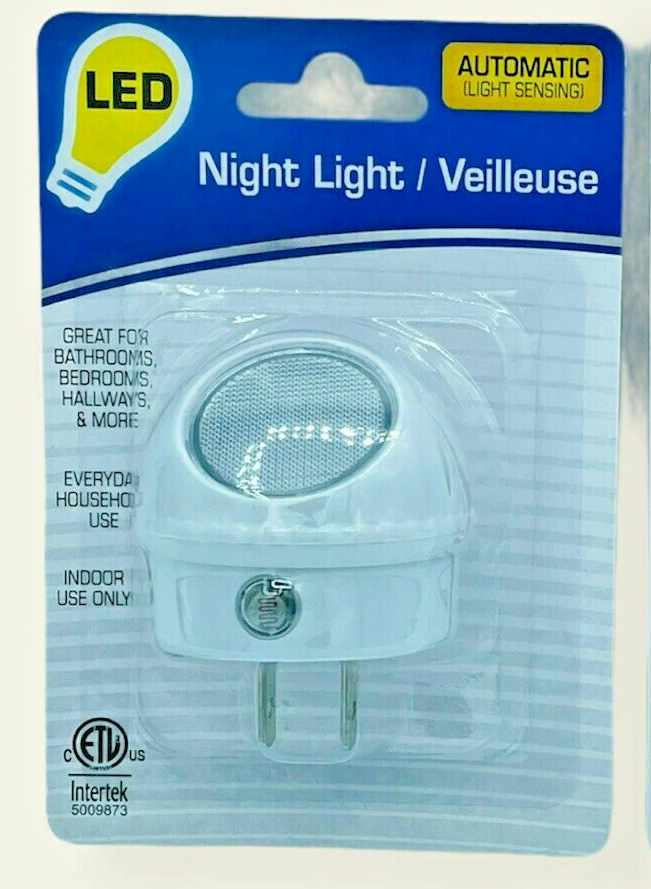 Intertek LED Night Light (500987) Light Sensing, Rotating, 0.4 Watt ...