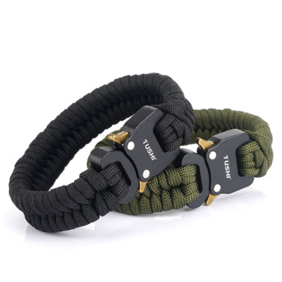 Outdoor Survival Tactical Bracelet Quick Unlock Woven Survival Tool ...