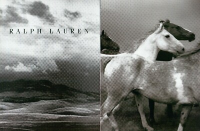 Ralph Lauren RL Magazine Print Ad Horses Running Scene fashion 1990s ...