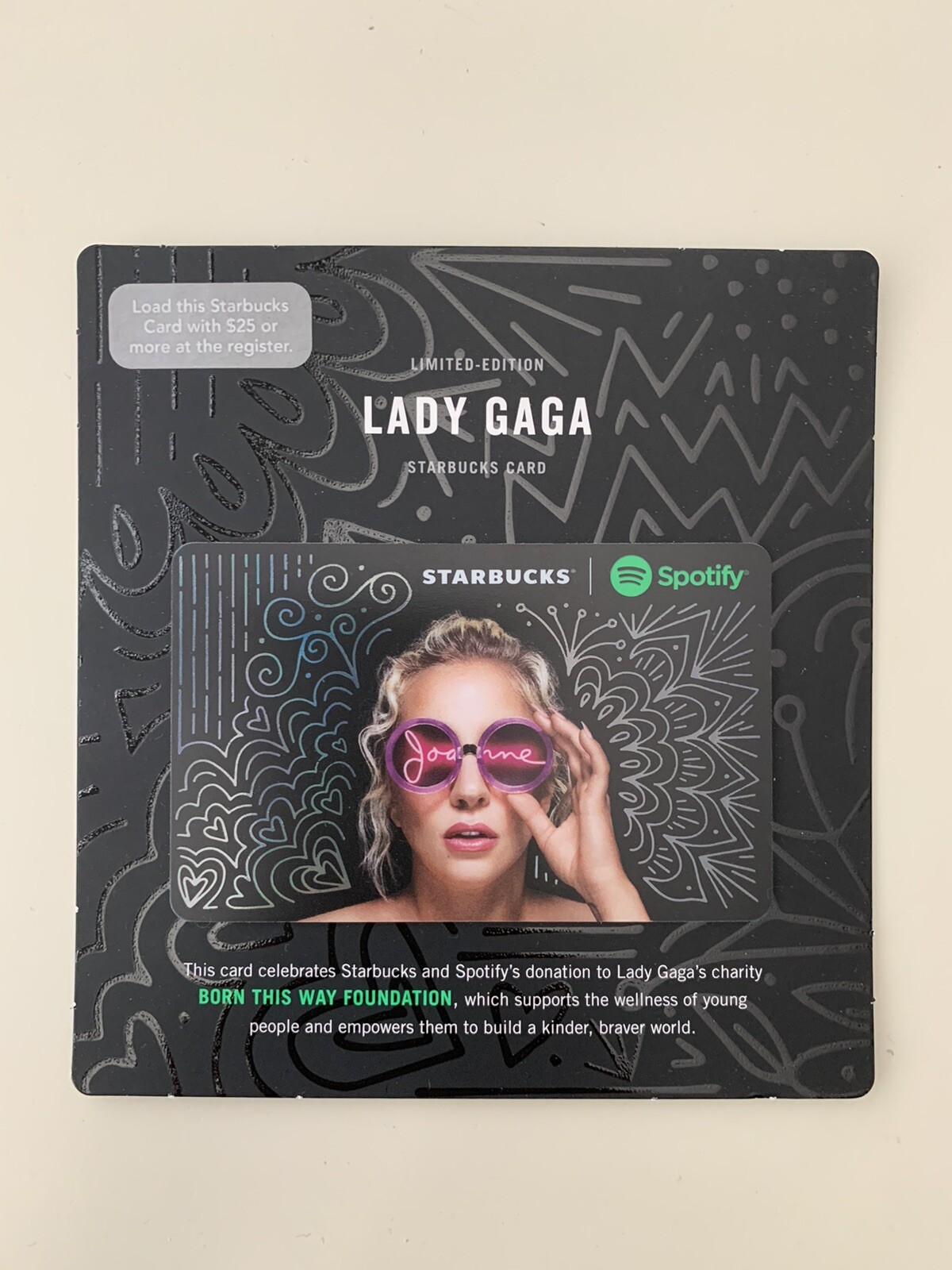 Starbucks Spotify Limited Edition Gift Card Lady Gaga, $0 balance, New ...