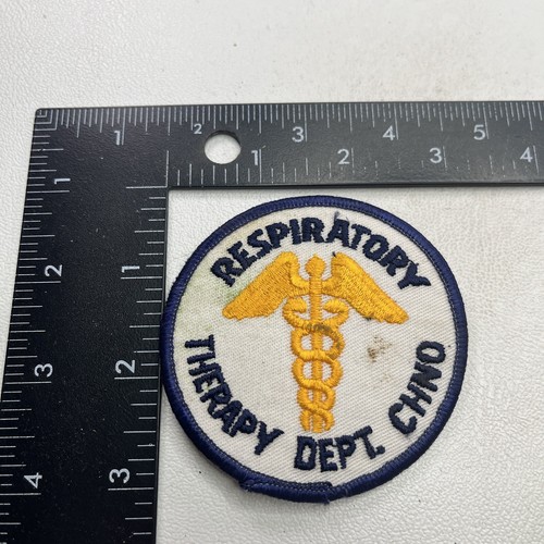 Vintage, Has Stain, RESPIRATORY THERAPY CHNO Patch Rod of Caduceus ...