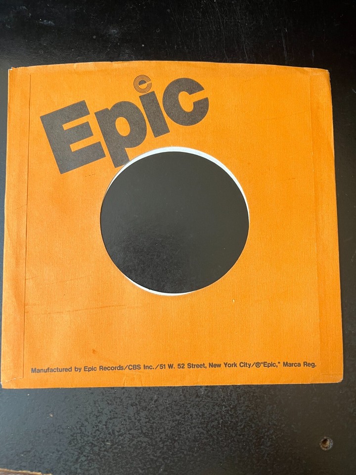 7" Epic Records Company Sleeve VG+ for 45's (Sleeve Only) | eBay