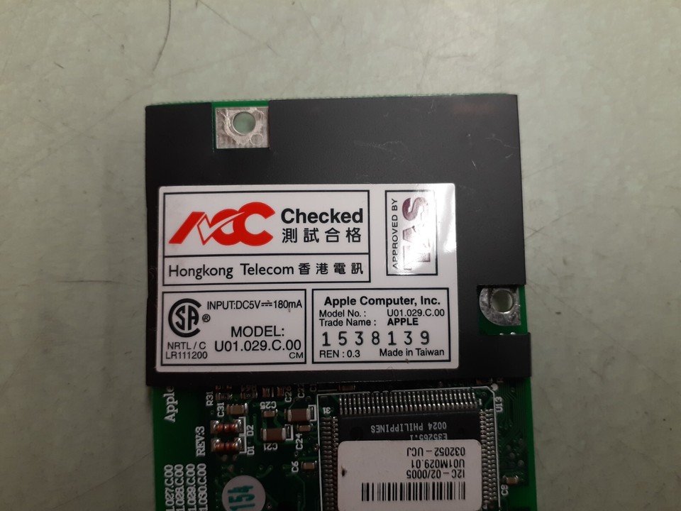Apple iMac G3 M5521 Internal 56K Modem Ambit U01.029.C.00 Internal Card ...