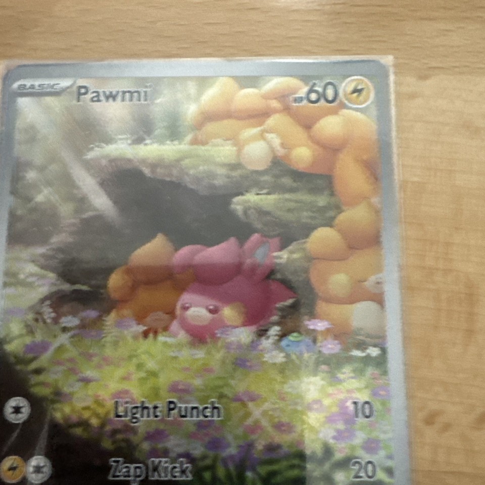 Pawmi 226/091 Full Art Illustration Rare Pokemon Card Paldean Fates NM ...