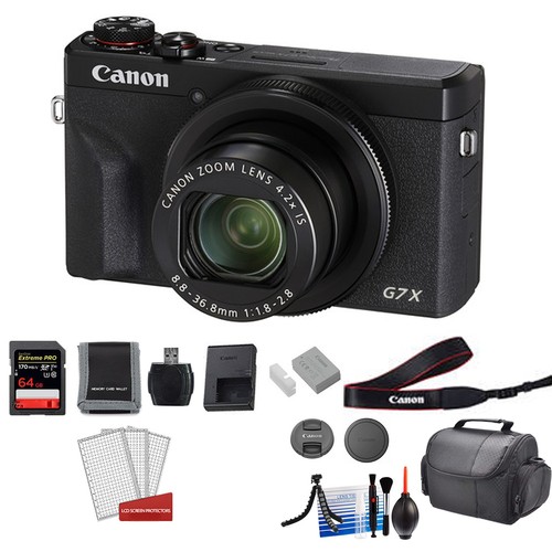 Canon PowerShot G7X Mark III Camera (Black) with 64GB Memory Card ...