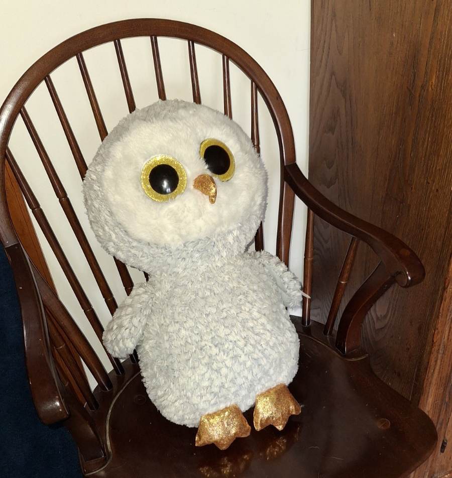 18" Jumbo Huge TY with Tag Owlette Owl Boo Beanie Boos Collection White ...