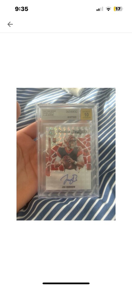 2020 Mosaic Joe Burrow Rookie Scripts Auto Bgs Auto 10 | eBay