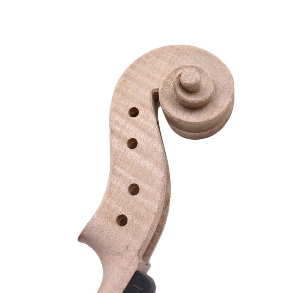 1pcs 4/4 Flame Maple Violin Neck and Ebony Fingerboard Hand-Carved ...