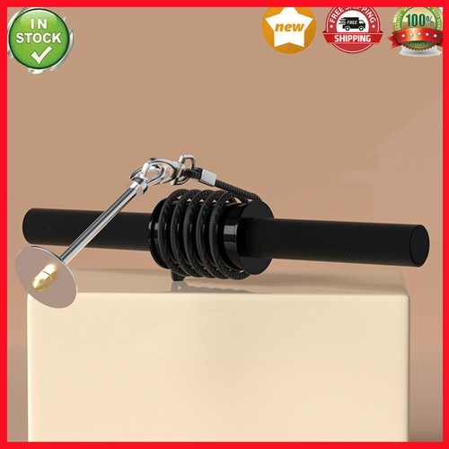 Wrist Forearm Roller Workout Bar Portable Fitness Equipment (Black Roll ...
