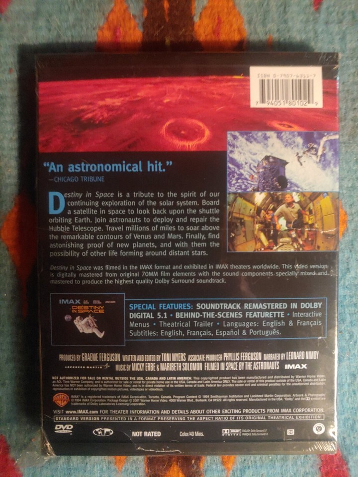 IMAX - Destiny in Space (DVD, 2001)NEW unopened 794051801029| eBay