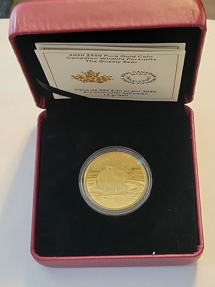 2020 $350 Canada 1.125 oz. Gold Grizzly Bear Canadian Wildlife ...