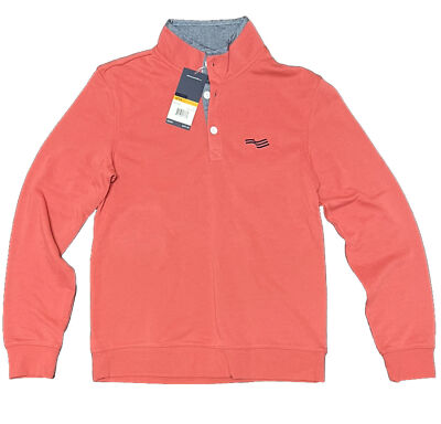 Perry Ellis American Mens Small (S) Mineral Red Long Sleeve Button Up ...