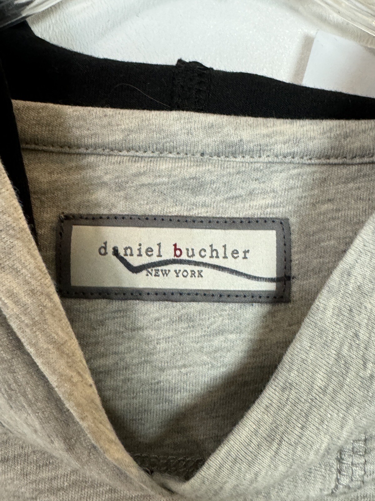 #226 Daniel Buchler Pima Cotton Pull Over Hoodie Size L Light gray | eBay