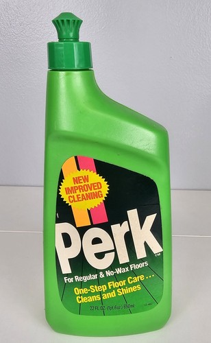 VTG Perk Floor Cleaner Polish 22 Oz. Bottle Rare Prop Movie TV 80s ...