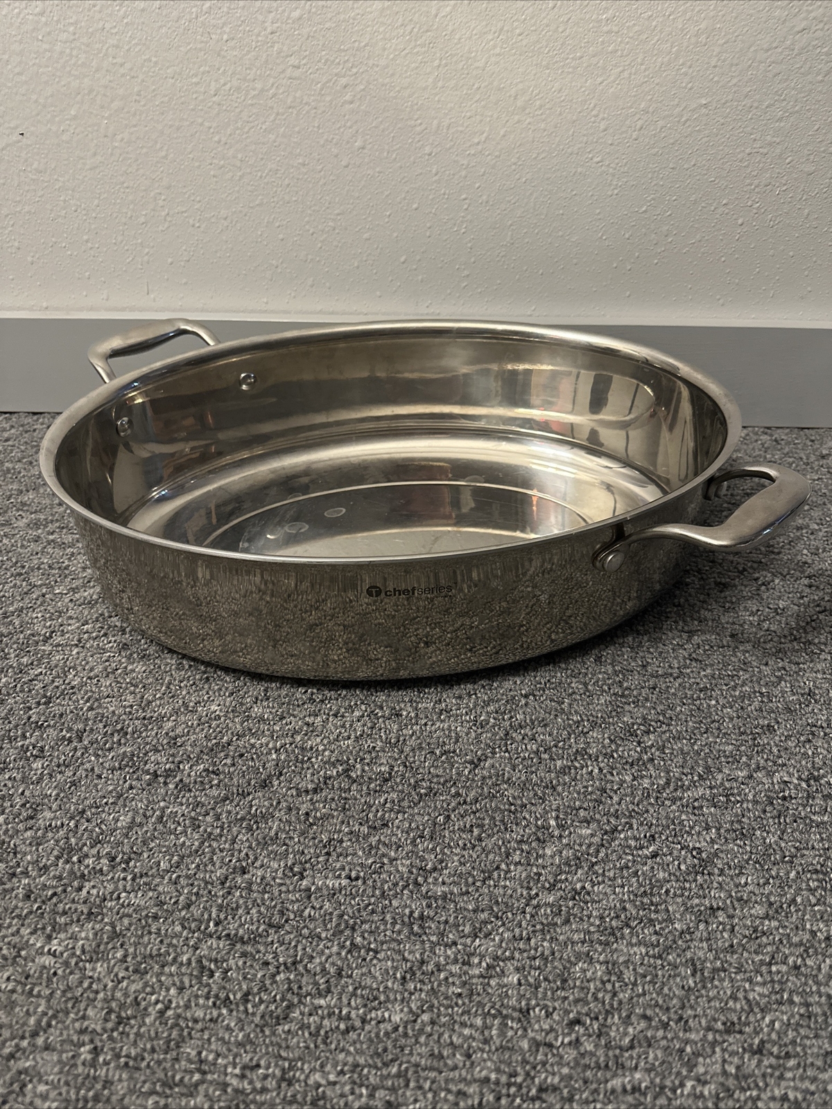 Tupperware Chef Series Oval 11X16" Stainless Steel Roaster Pan Great ...