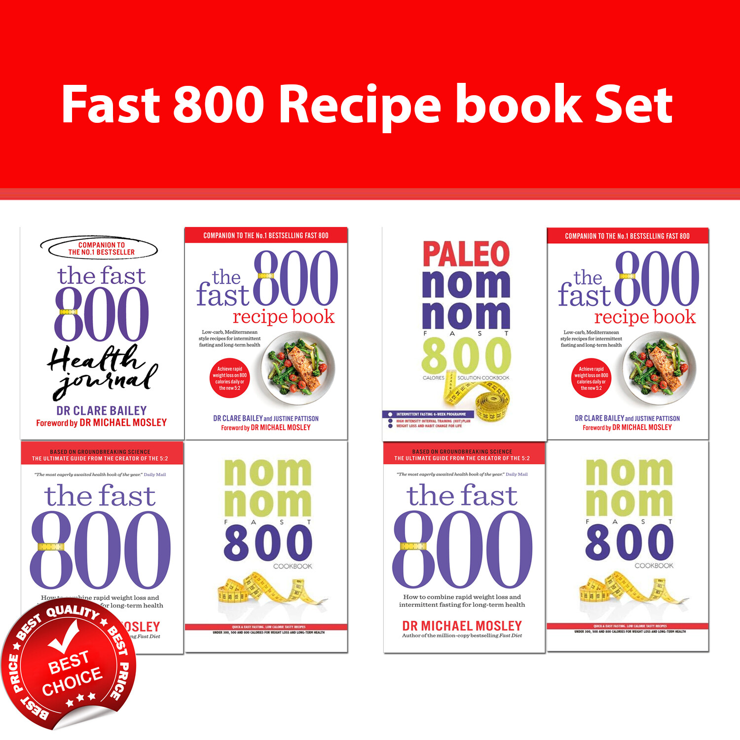 Fast 800 Recipe Book Collection Set Nom Nom Fast 800 Cookbook, Paleo ...