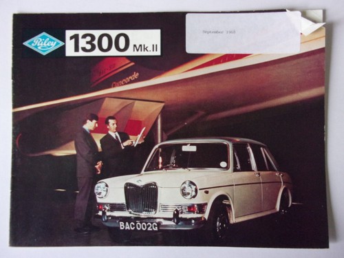 RILEY 1300 MK.II SALOON orig 1968 UK Mkt Sales Brochure | eBay