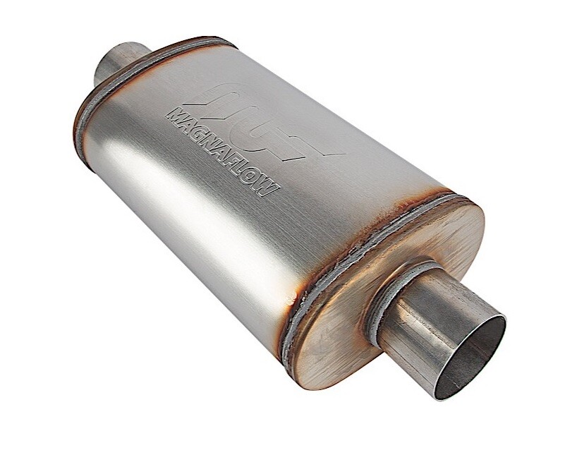 MAGNAFLOW 3" INCH INLET / OUTLET 5x8" OVAL MUFFLER CENTER STAINLESS ...