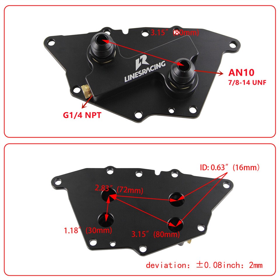 10 Row Oil Cooler Kit For BMW F20 F21 F45 F46 I8 X1 F48 Mini Cooper D ...