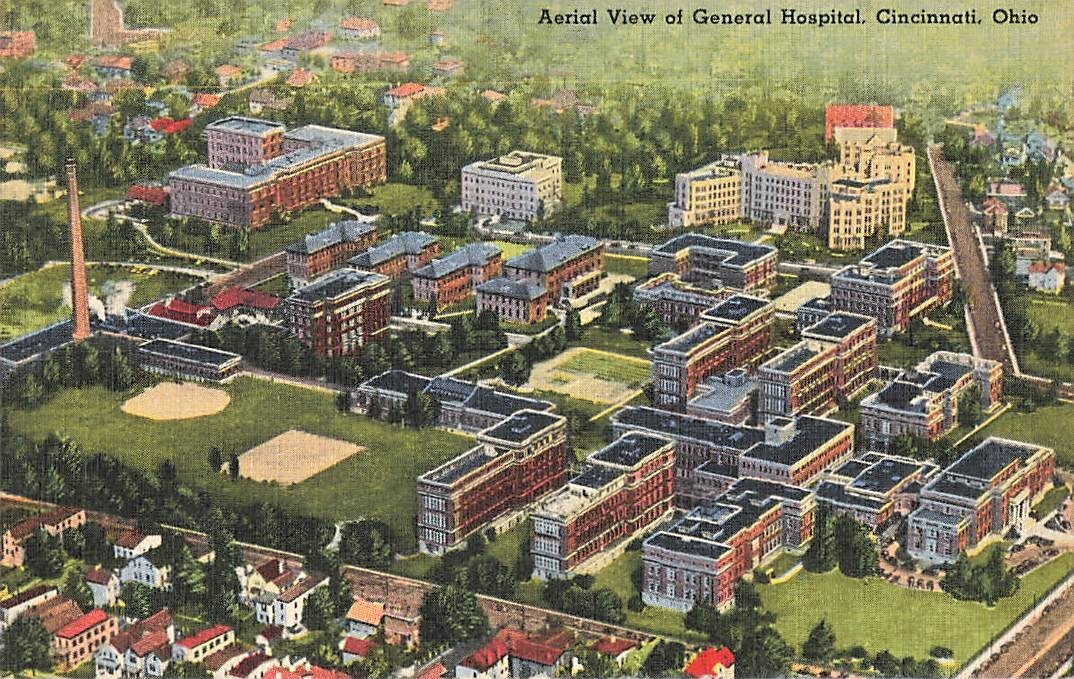 Postcard Air View General Hospital Cincinnati Ohio | eBay