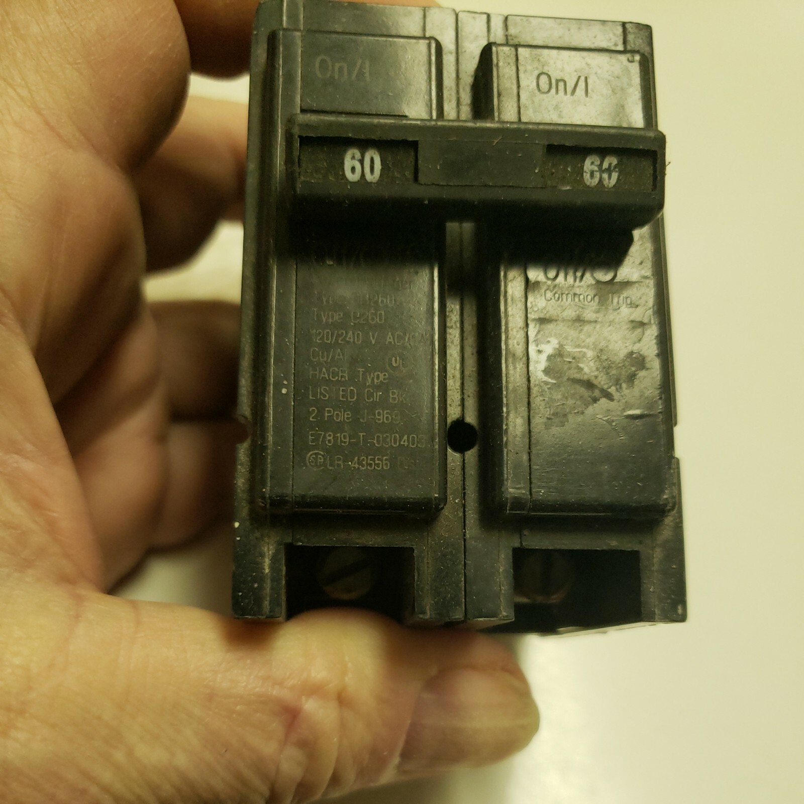 Cutler-Hammer BR260 2 Pole 120/240V 60 Amp Circuit Breaker New type ...