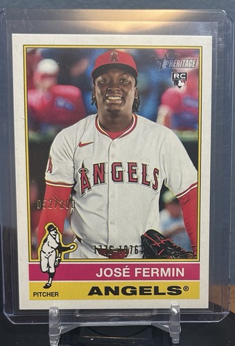 2025 Topps Heritage José Fermin, Angels Bicentennial #’d /200 RC Rookie ...