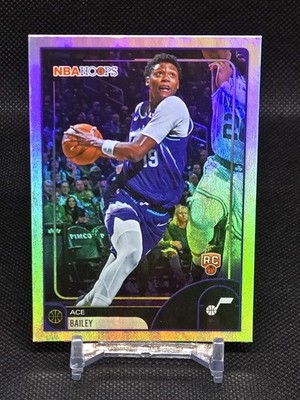 2025-26 NBA Hoops Ace Bailey RC #38 Utah Jazz Rookie Basketball Base ...