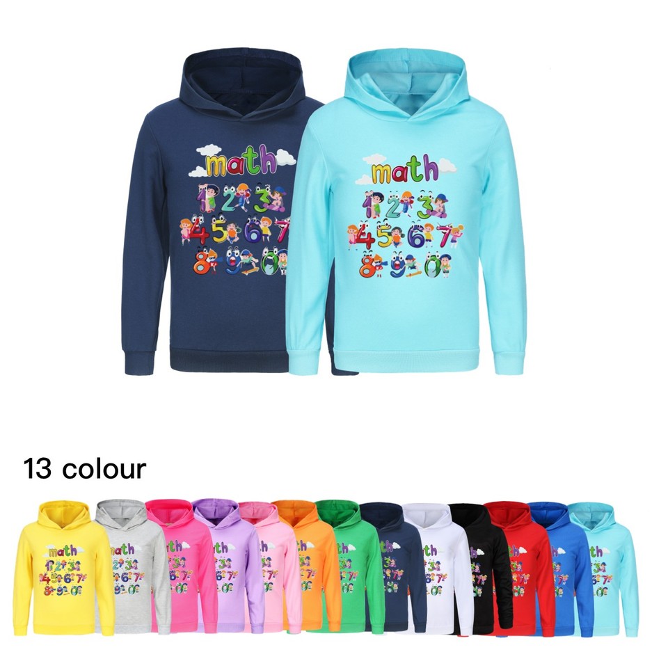 Kids Numbers Maths Day Hoodies Tops World Book Day Jumpers Pullover ...