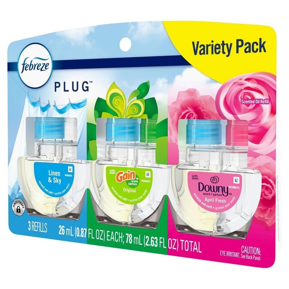 2.63 oz Variety Pack Linen, Gain Original, and April Fresh Scented Oil ...
