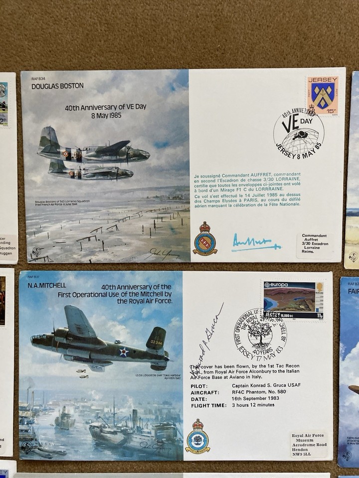 12 RAF Covers All SIGNED - BOMBER COMMAND B Series - Aircraft, Military ...