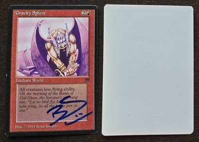 SIGNED MtG Magic Brian Snoddy Artist Proof _ Legends _ GRAVITY SPHERE ...