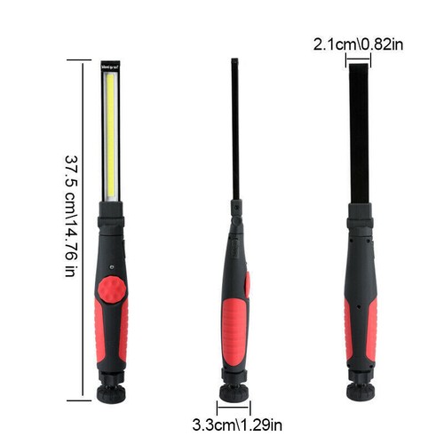 SuperBright Rechargeable COB LED Work Light Lamp Flashlight Magnetic ...