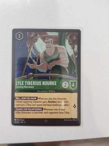 Lorcana Lyle Tiberius Rourke - Cunning Mercenary FOIL 78/204 Into the ...