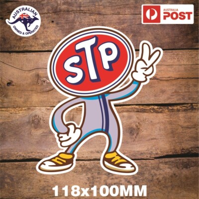 STP MAN STICKER RETRO VINTAGE DRAG RACING OIL OLD SCHOOL | eBay Australia