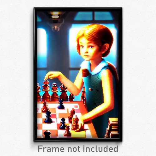 Pixel Art Poster - Adorable Chess (8 Bit Psychedelic Trippy Video Game ...