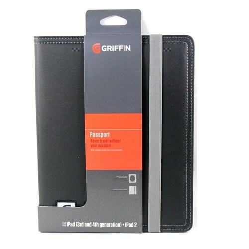 GRIFFIN CASE FOR IPAD 4 3 2 FOLIO PASSPORT SLIM EDGE STITCH NONSLIP ...